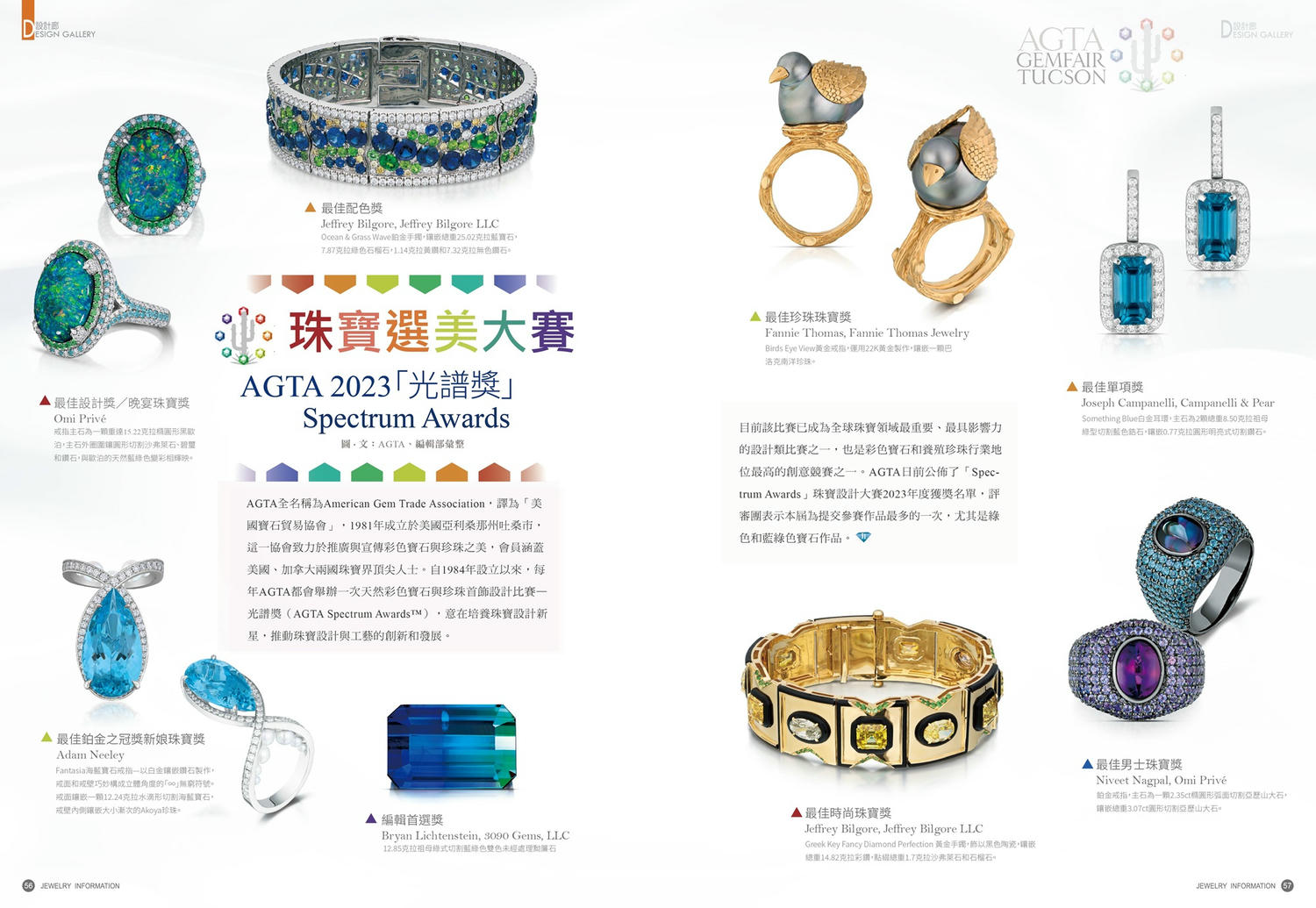 [第92期] 珠寶選美大賽 AGTA 2023 光譜獎 – 珠寶商情雜誌 | Jewelryinfo